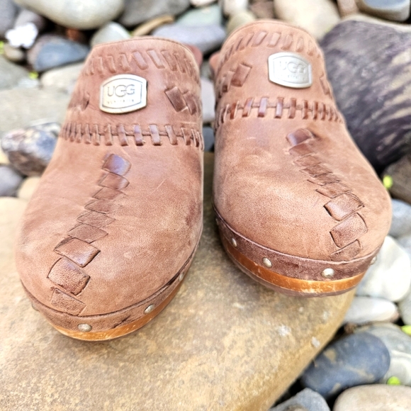 UGG | Shoes | Ugg Leather Mule Clogs | Poshmark
